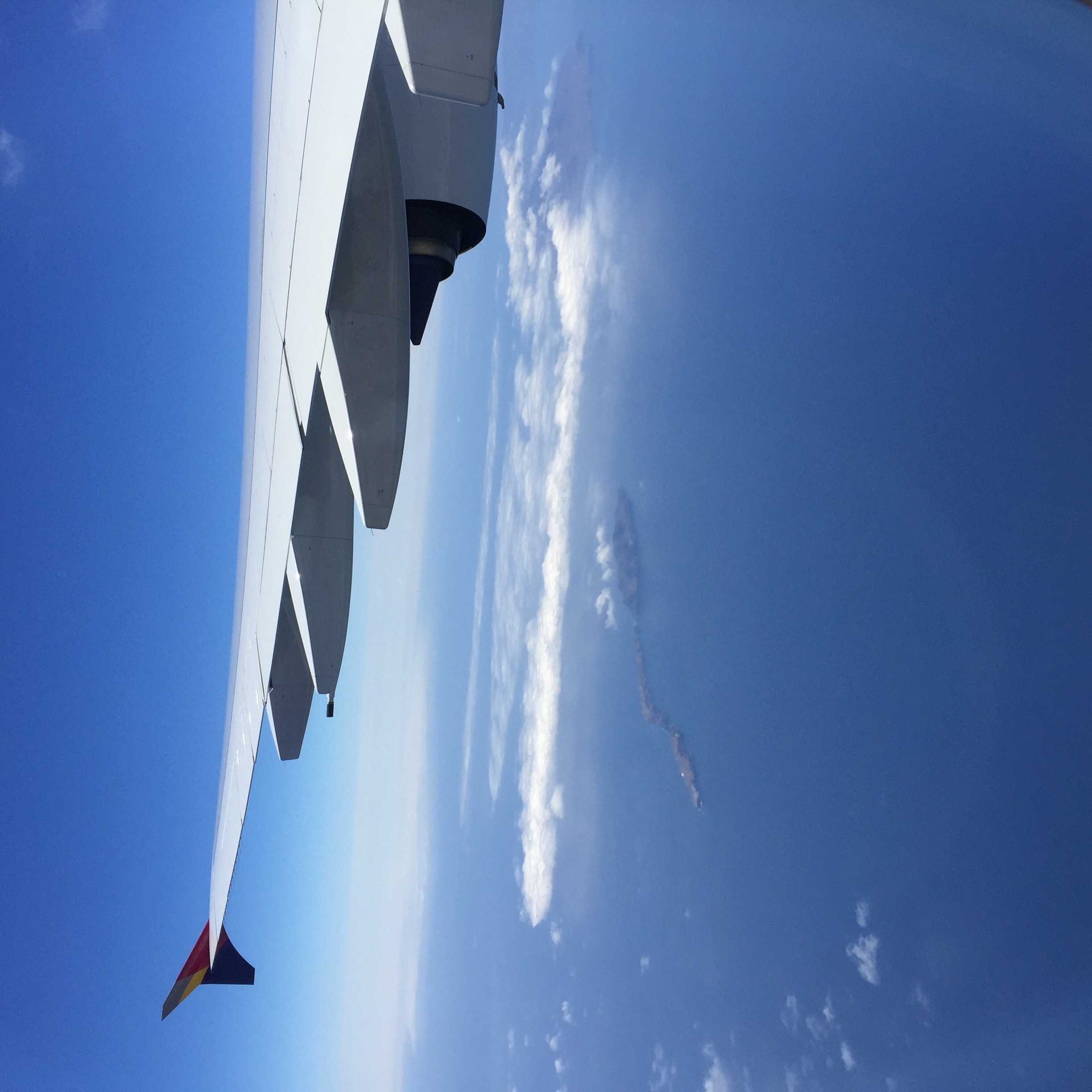 best plane window seat view between Bangkok and Los Angeles