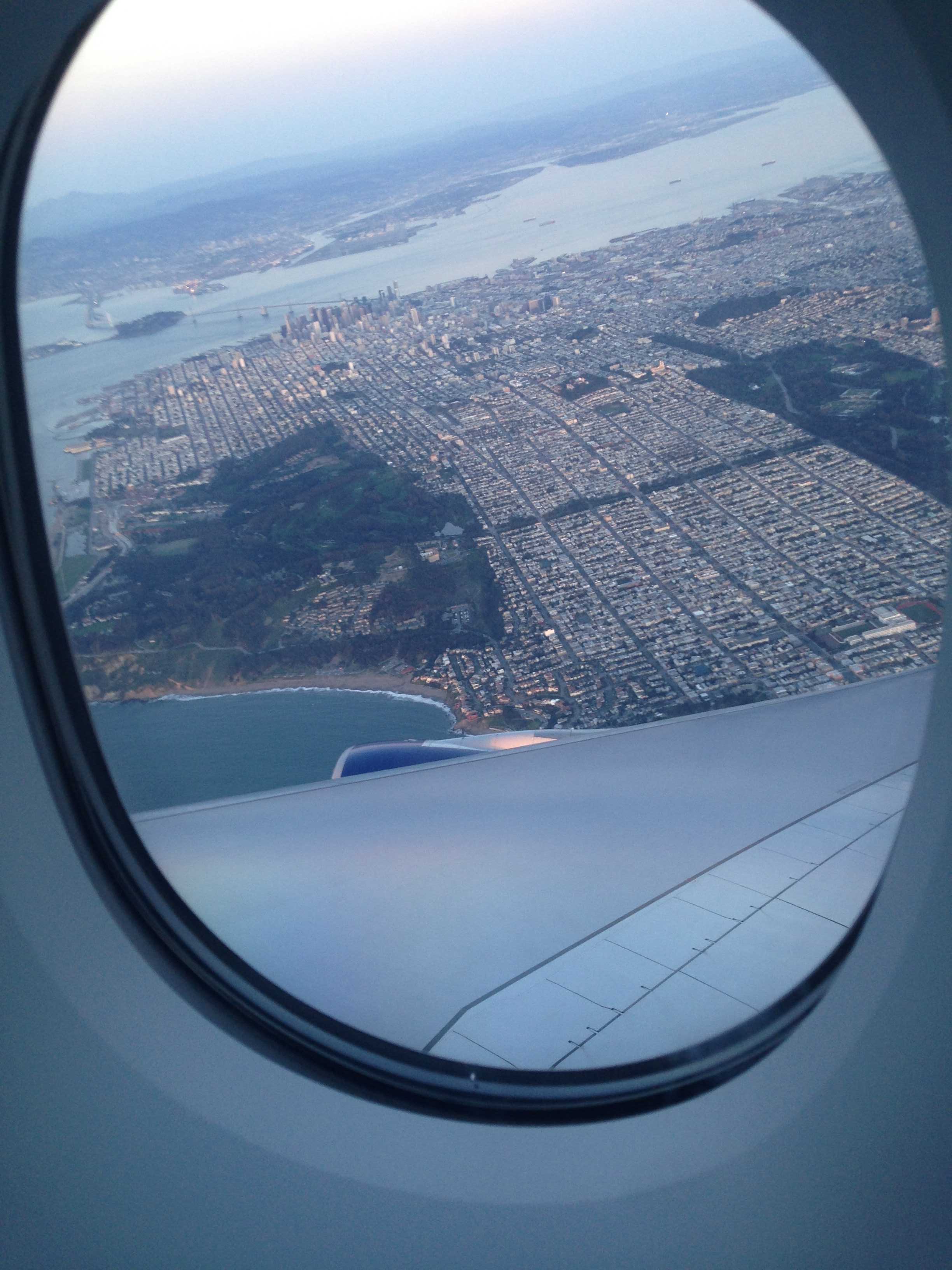 best plane window seat view between San Francisco and London