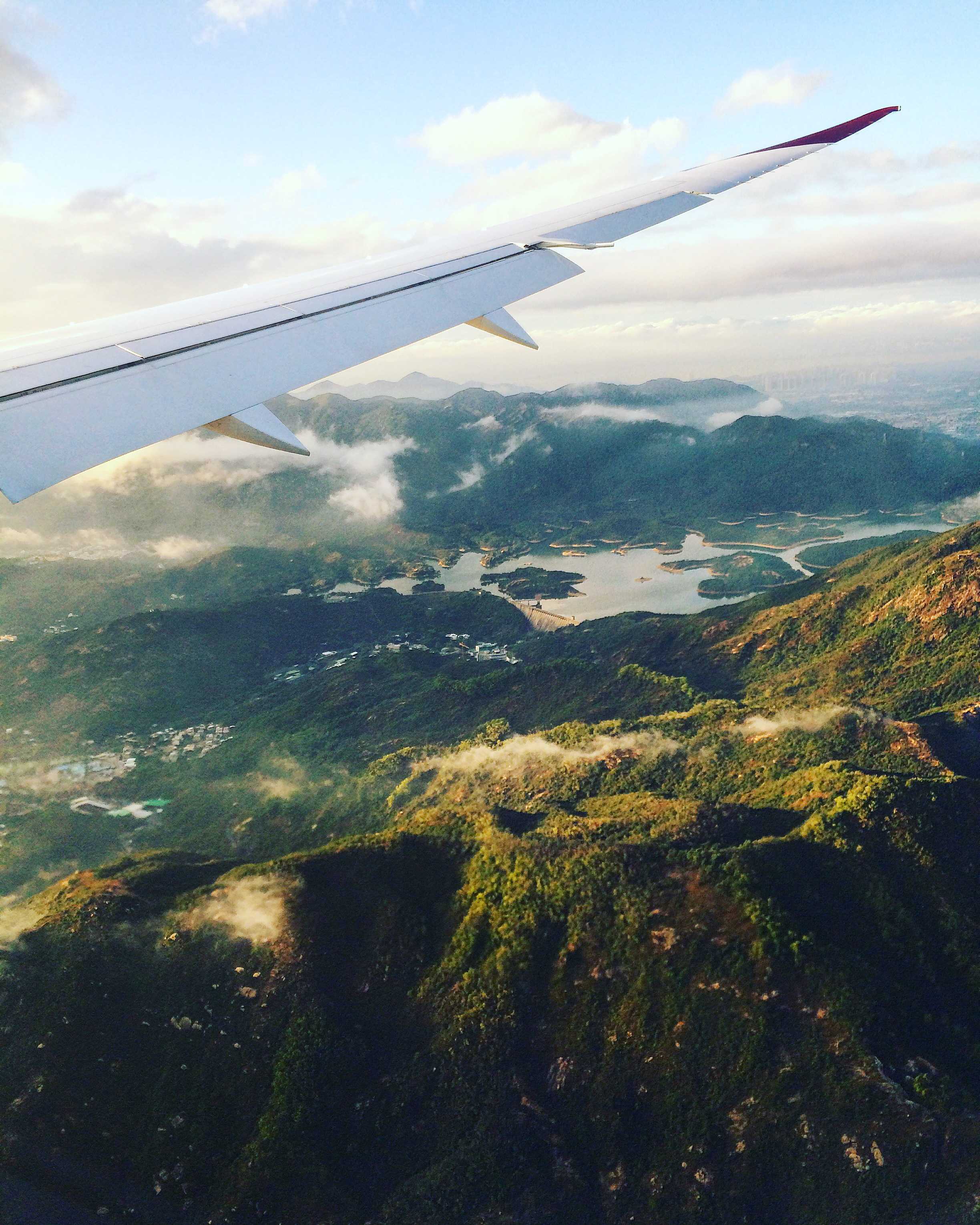 best plane window seat view between London and Hong Kong