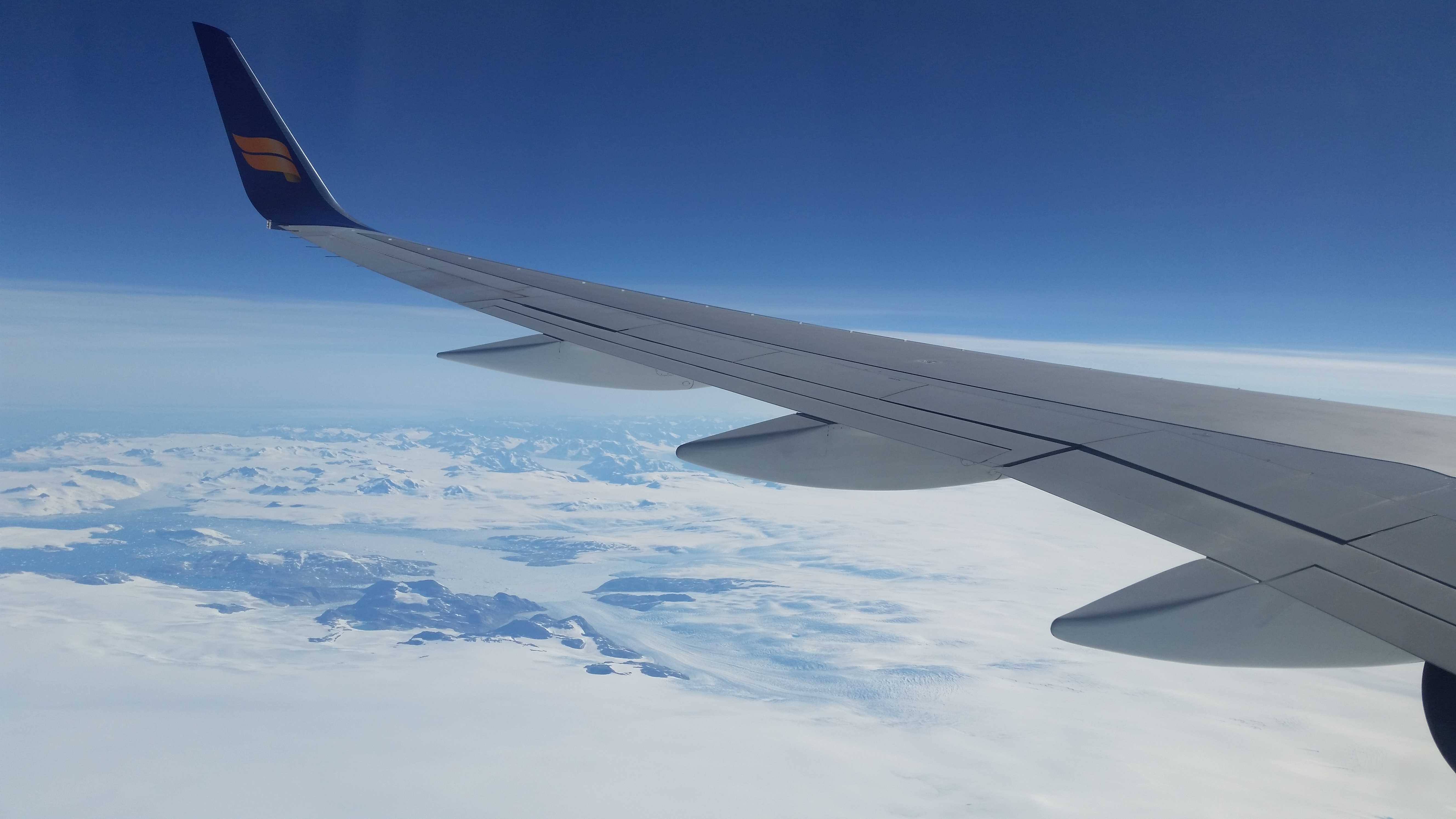 best plane window seat view between Reykjavík and Washington